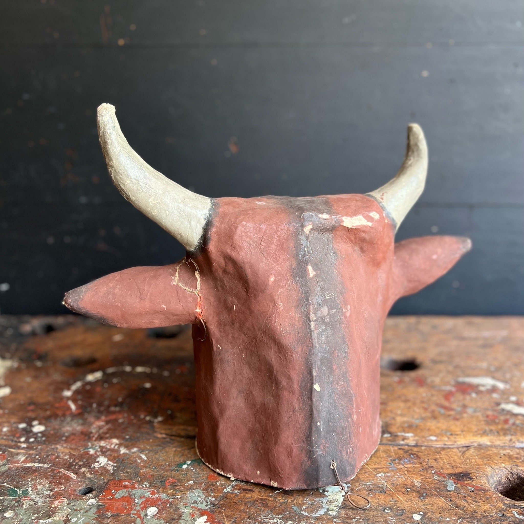 C. 1930's Paper Mache Bull Folk Art Costume Head. - Etsy Canada