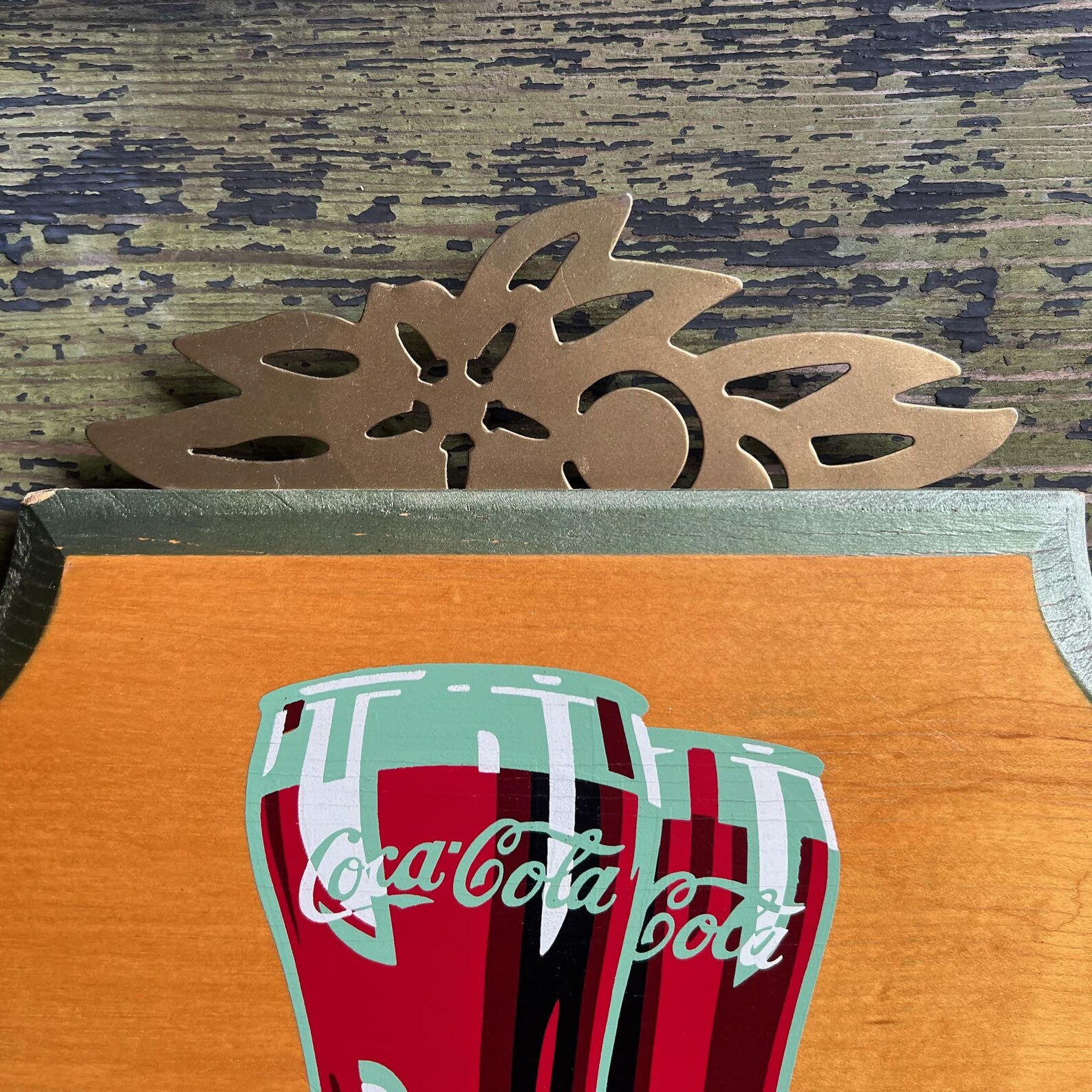 1950s Drink Coca-cola Advertising Sign | Painted Wood With Original ...