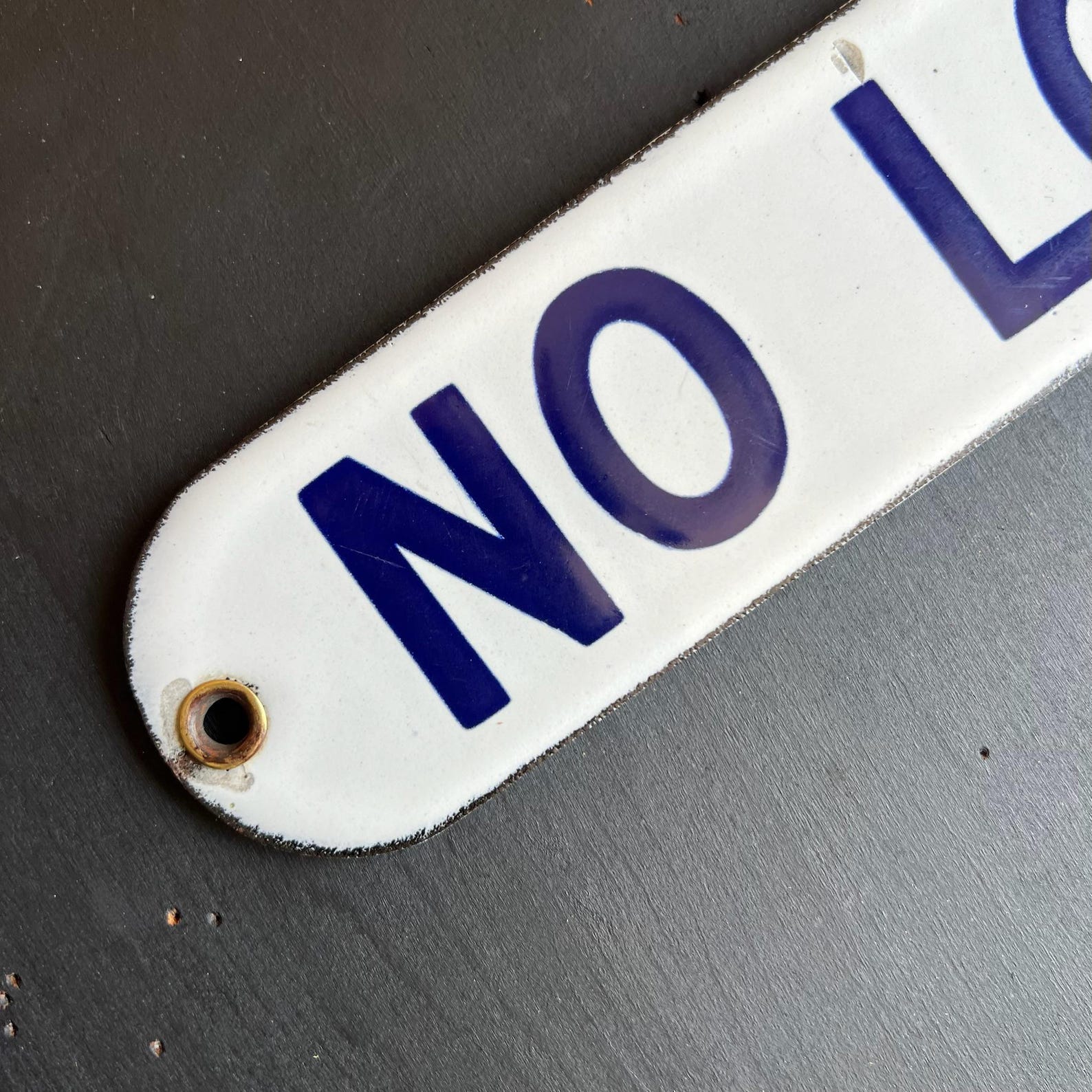 1930s “NO LOAFING” Porcelain Sign | Rare Workplace Station Sign ...