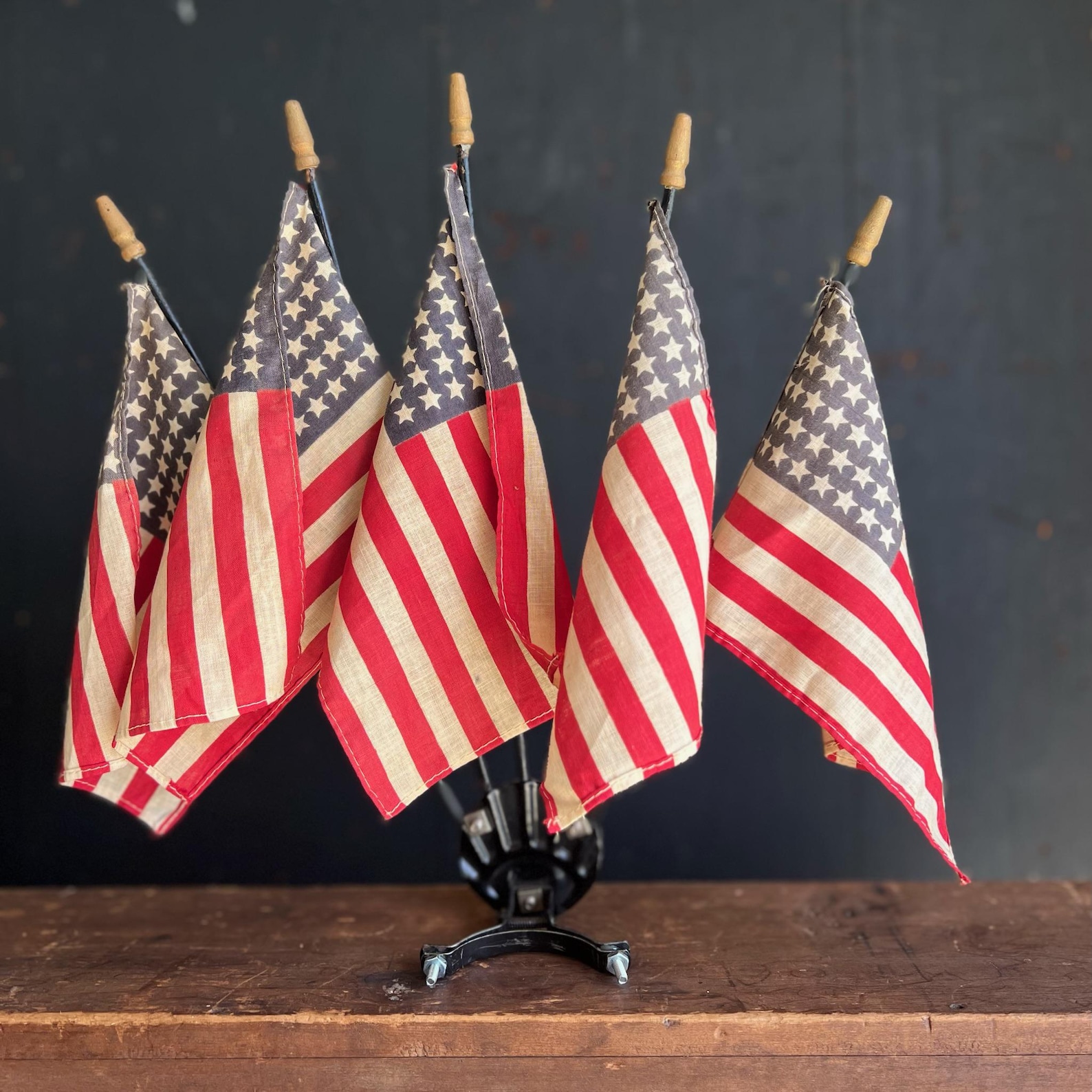 1930s Patriotic Radiator Flag Display | Auto Accessory With Tin Litho ...
