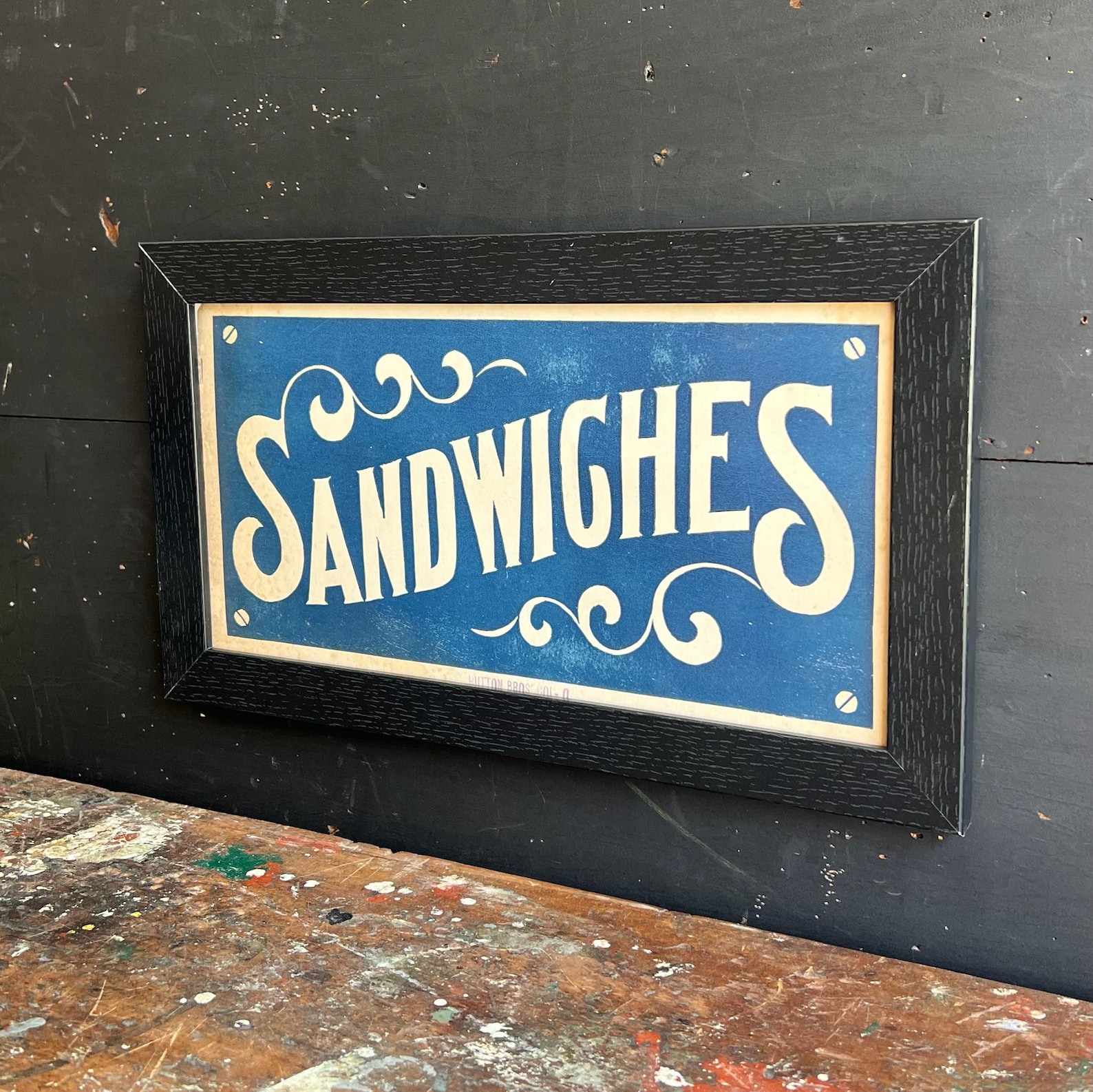 1920s “SANDWICHES” Restaurant Menu Advertising Sign • Original Hutton ...