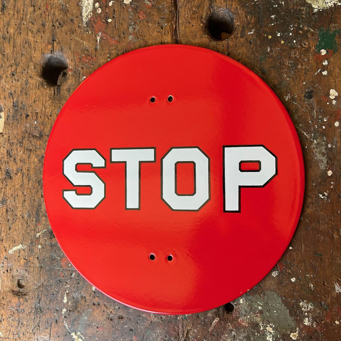1930s STOP Sign | New Old Stock Porcelain Road Signage | Original ...