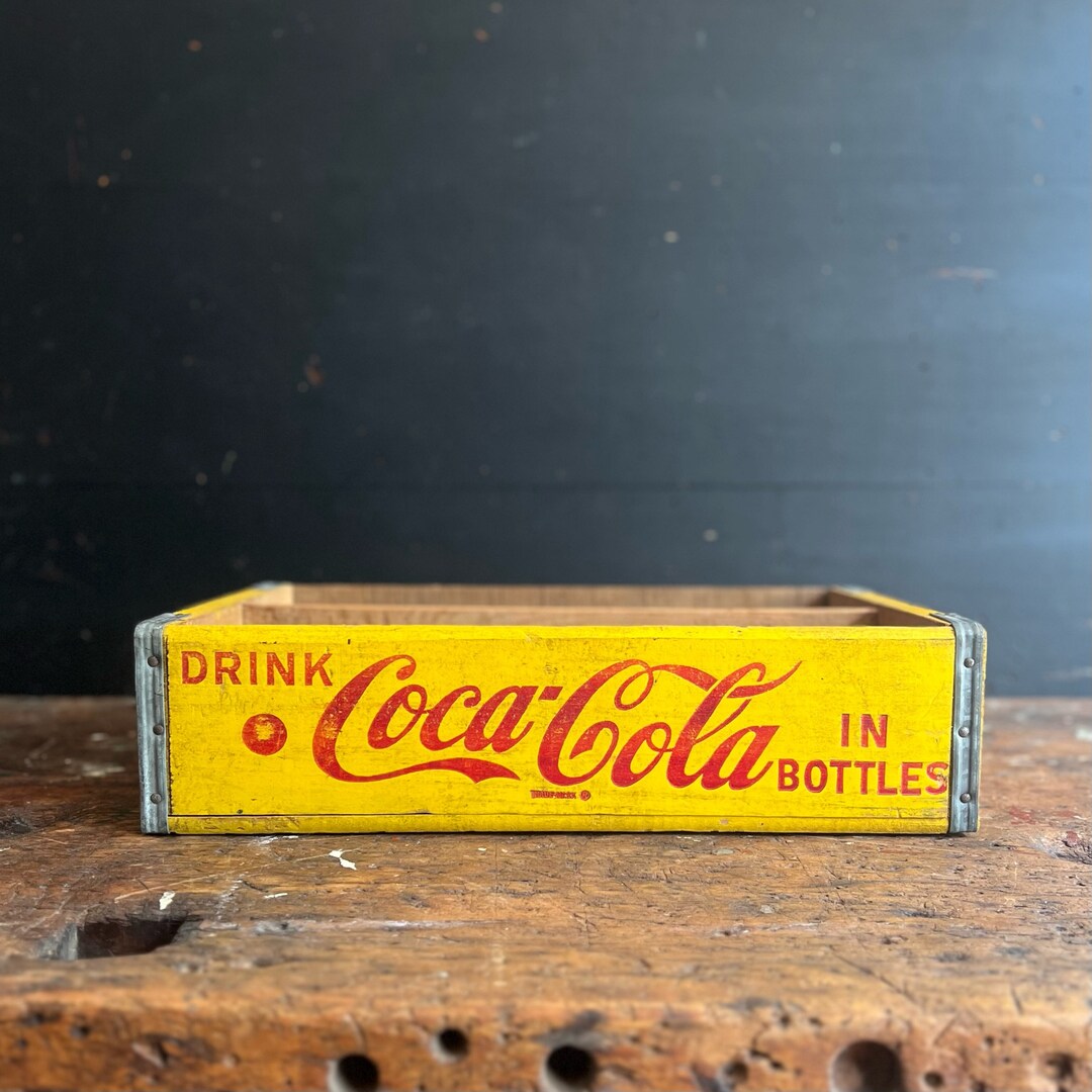 1965 "drink Coca Cola in Bottles" Vintage Soda Pop Wooden Bottle ...