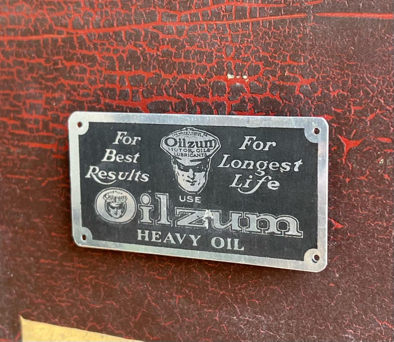 Original Oilzum Motor Oils "heavy Oil" N.O.S. Oil Barrel Tag C. 1930's ...