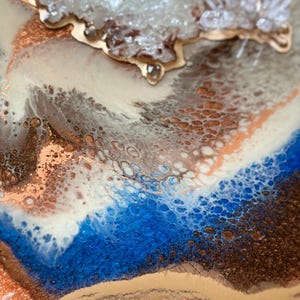 Available Geode Resin Agate Art Side Table, Epoxy, Home, Modern, Luxury ...