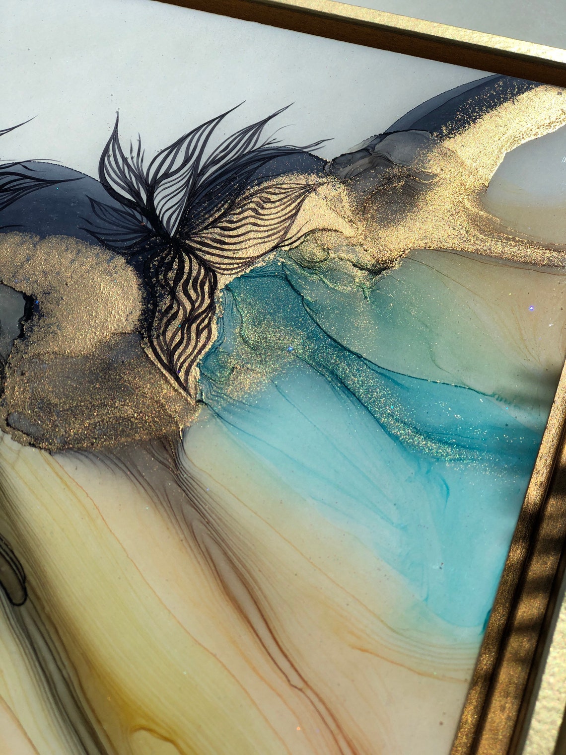 Color Strata Original Alcohol Ink Painting Resin Finish - Etsy