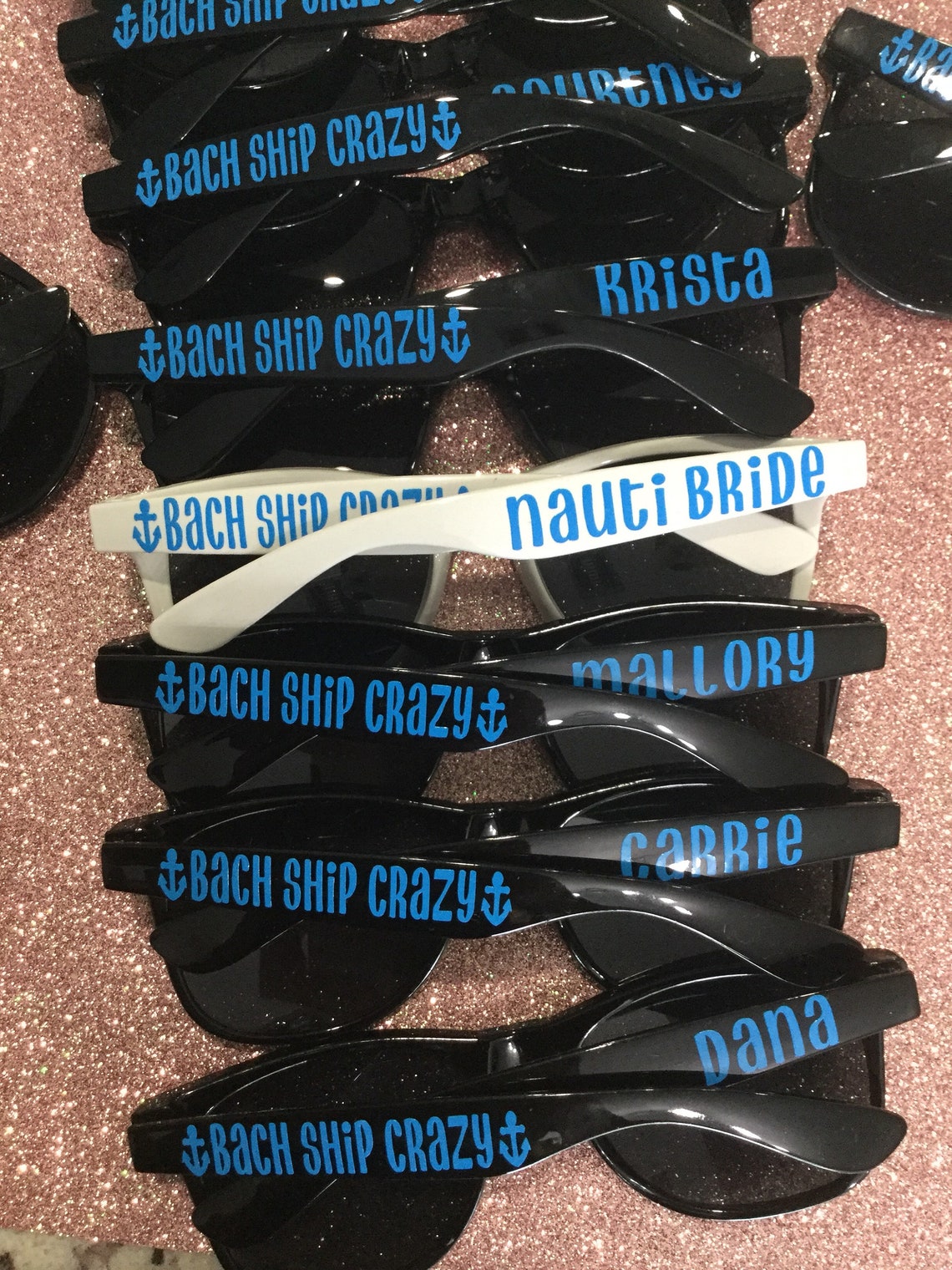 Bachelorette Party Sunglass Set Bach Ship Crazy Cruise Etsy
