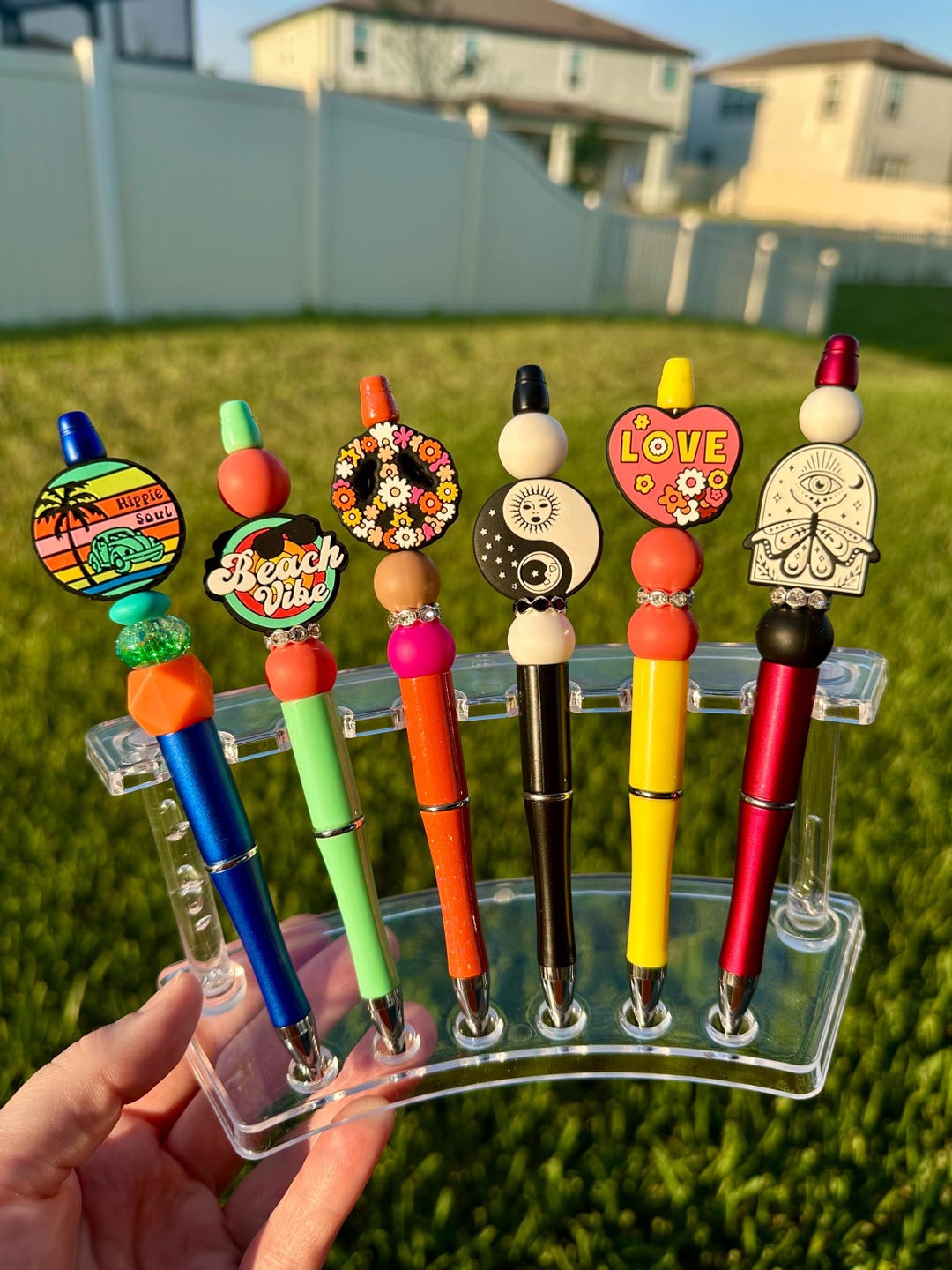 Peace Love Hippie Beach Themed Pens + Ink Refill - Hippie Soul - Beach ...