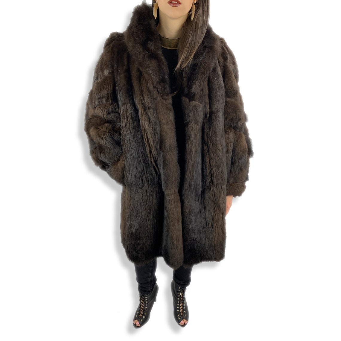 1950's BENIOFF'S Soft Brown Marten Fur Coat With | Etsy