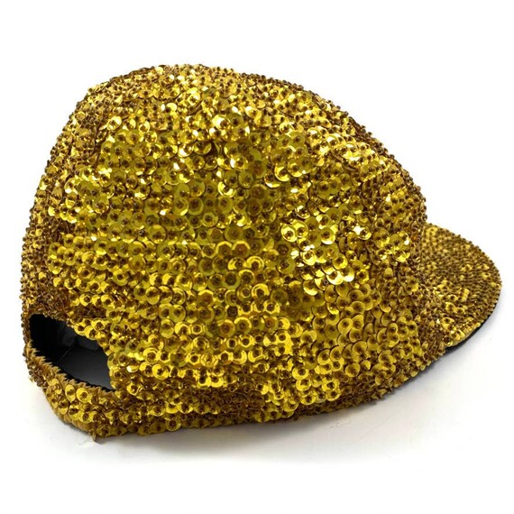 Rare 1980's gold sequin baseball cap by FASHION FANTA… - Gem