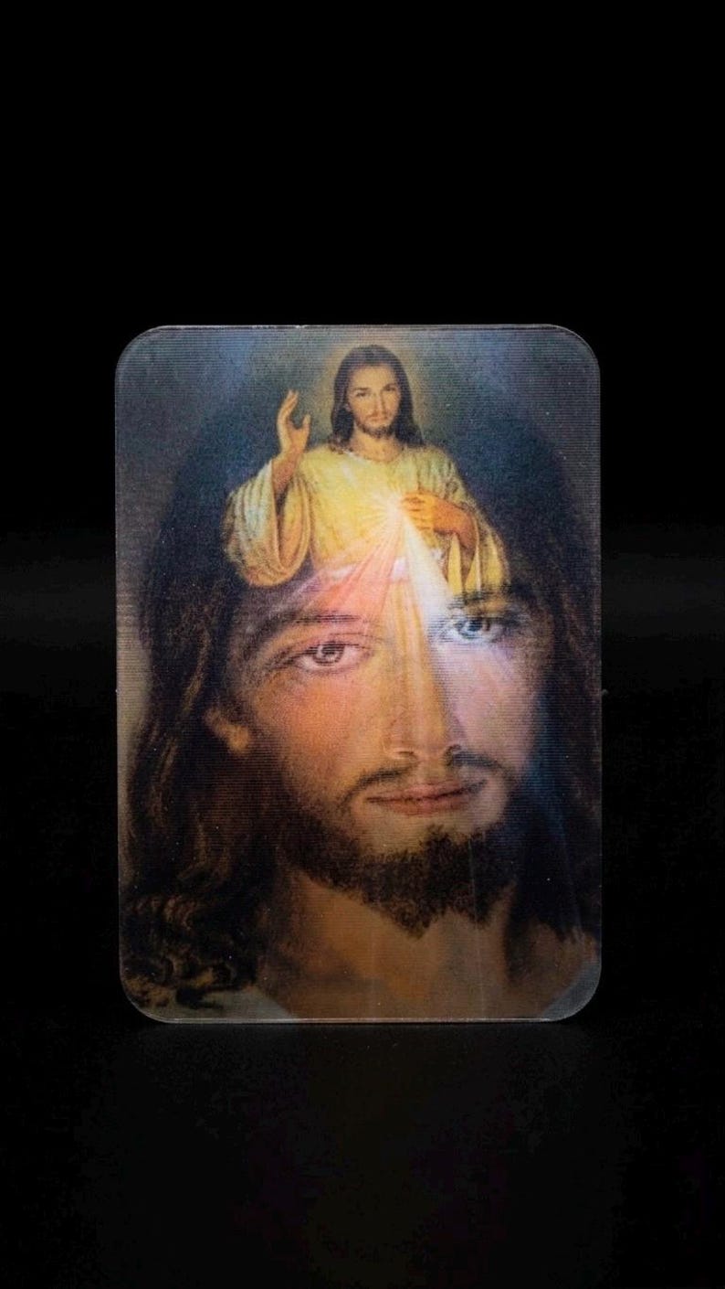 1 Shroud of Turin Holy Face of Jesus 3D Holographic Card OR 4pack ...