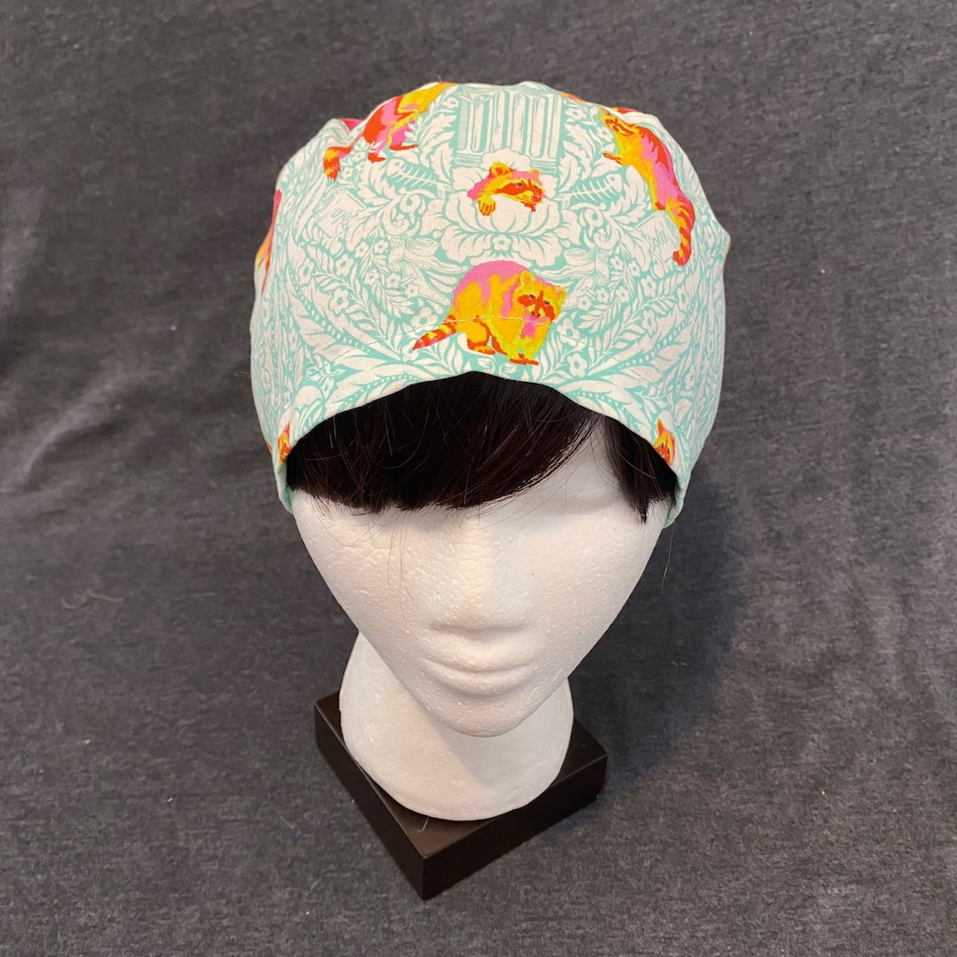 Raccoon Damask | Scrub Cap - Surgical Cap - Etsy