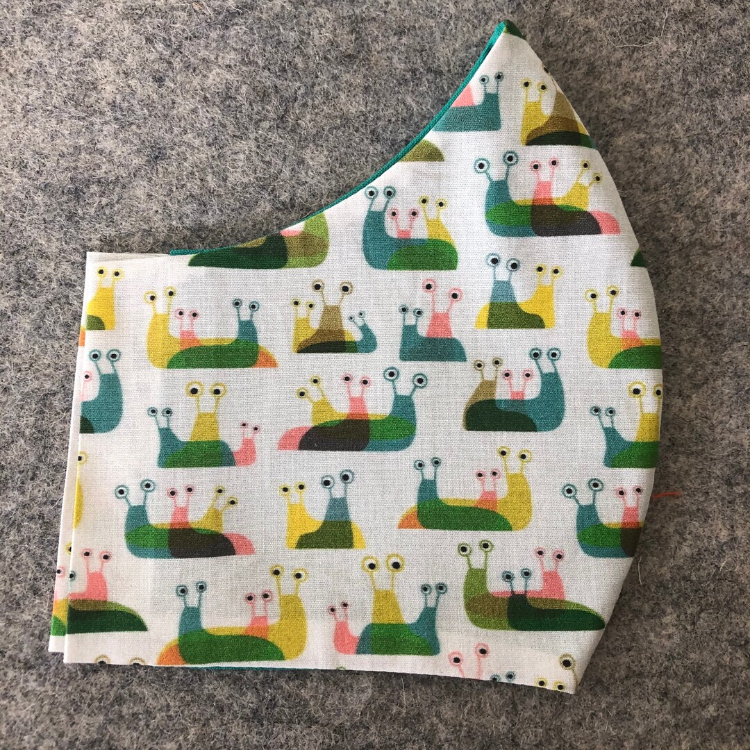 Slug Drama Fabric Face Mask Washable, Reusable & Reversible - Etsy