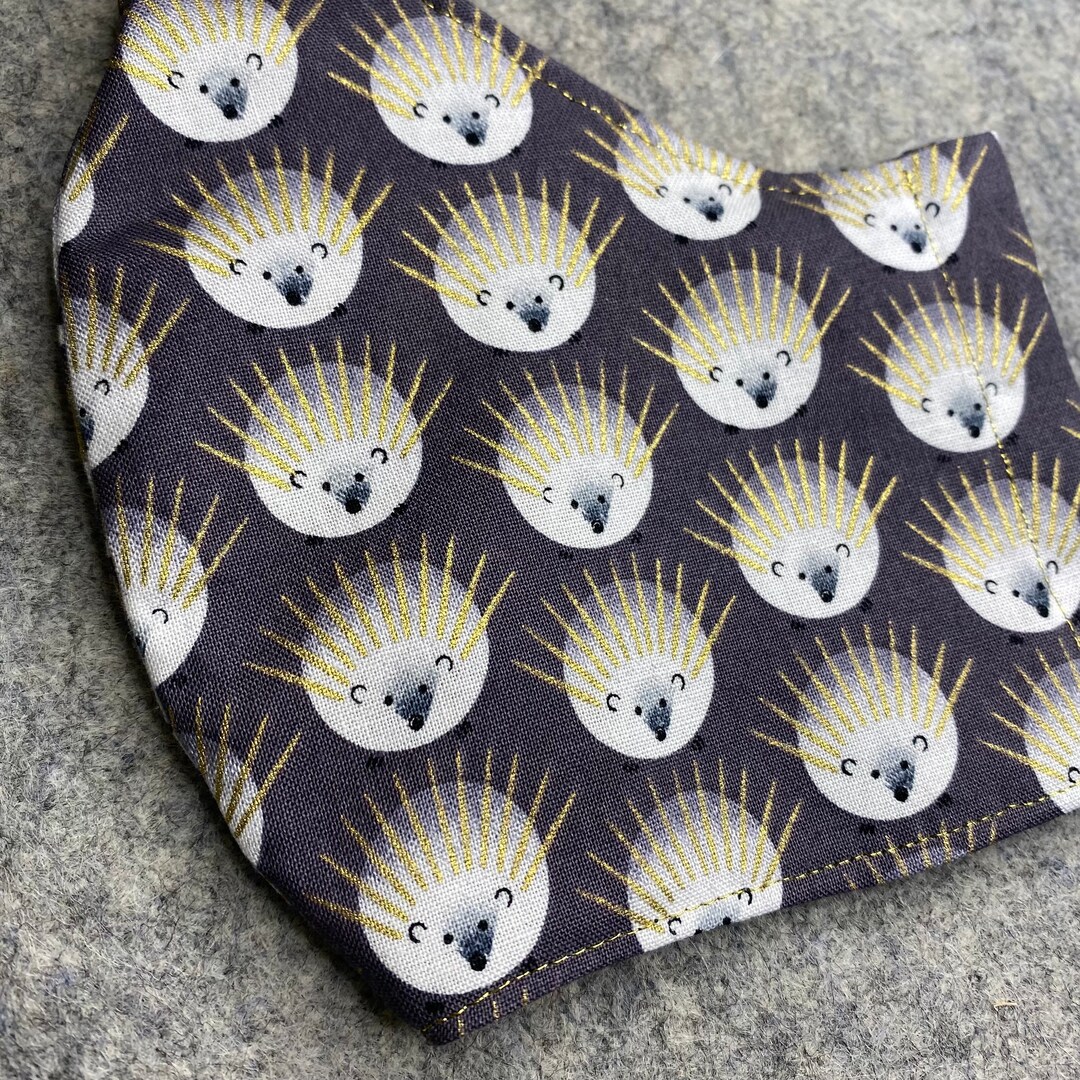 Quills Porcupine on Charcoal Fabric Face Mask Washable, Reusable ...