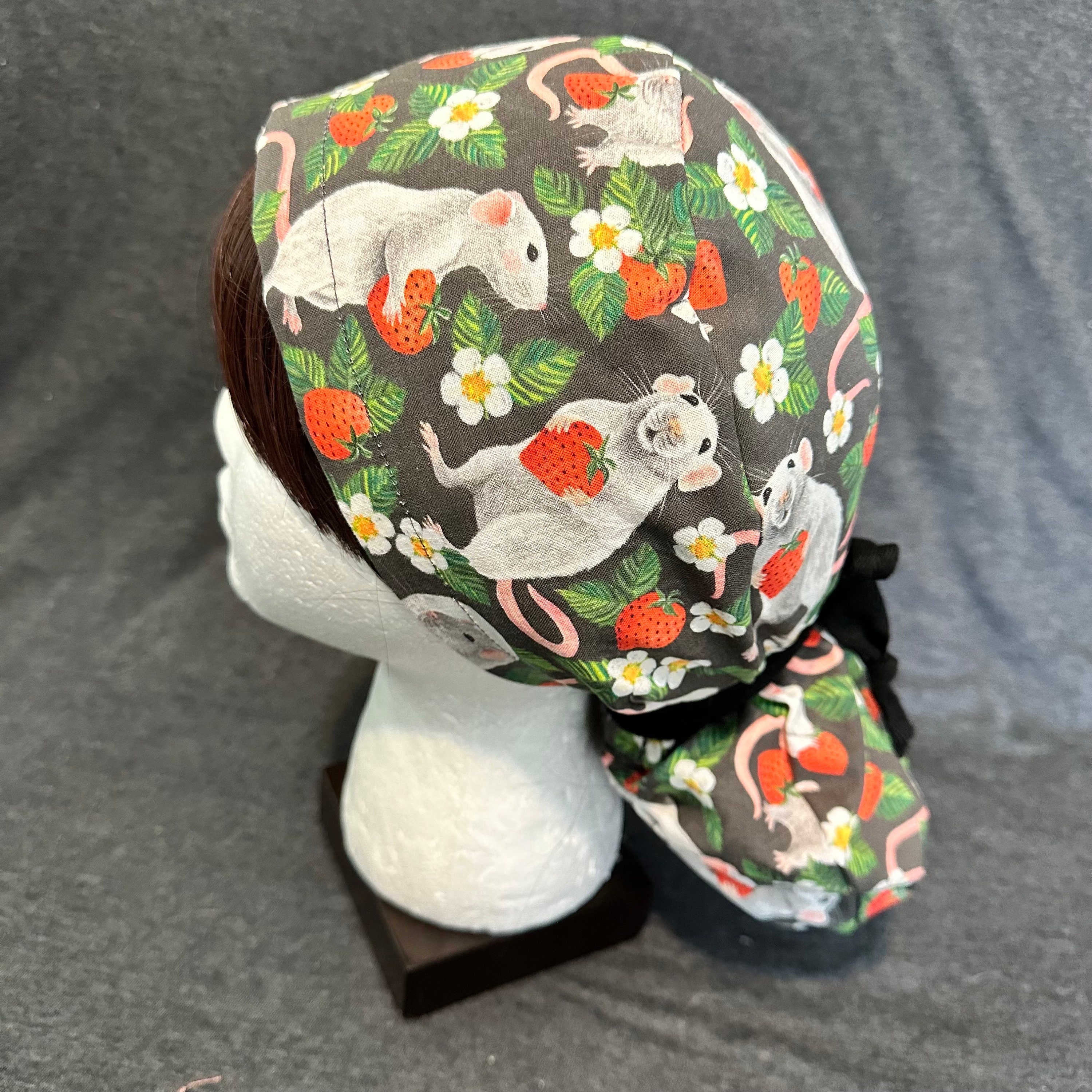 White Rats and Strawberries | Scrub Cap - Surgical Cap | Various Styles ...
