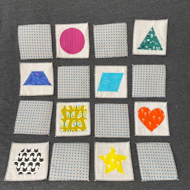 Matching Game Fabric Memory Set - Etsy