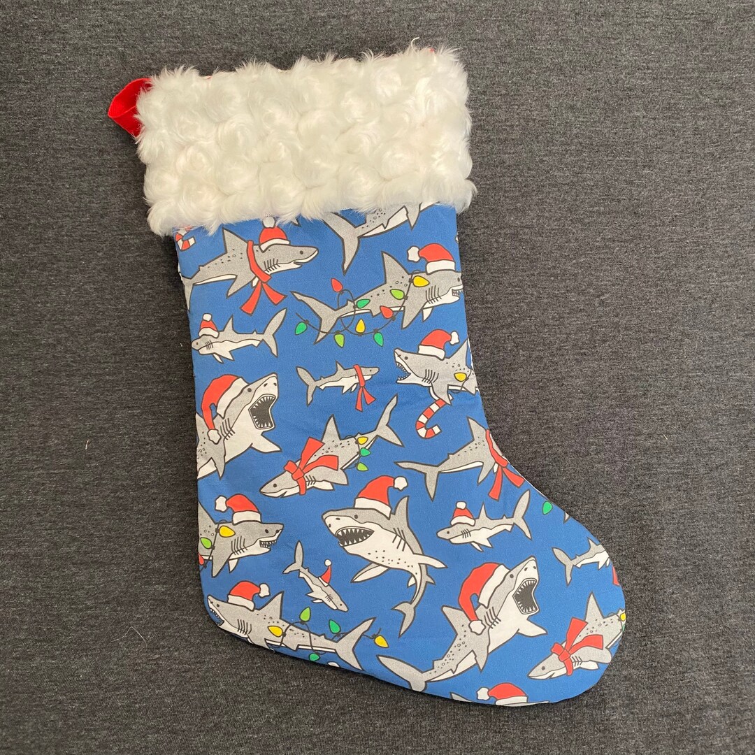 Santa Shark | Christmas Stocking - Etsy