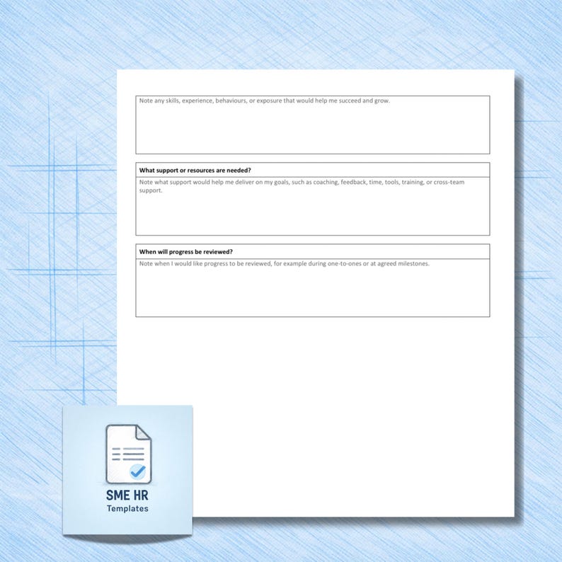 Employee Goal Setting Template | SMART Goals Worksheet | Editable Word ...