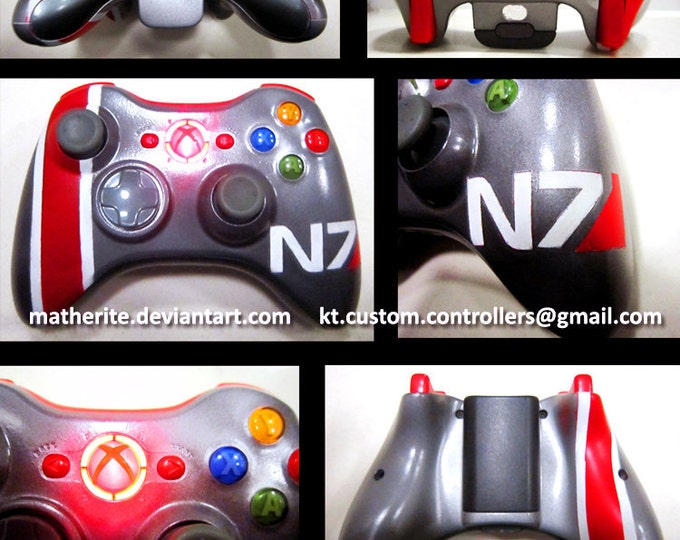 N7 Xbox 360 Custom Wireless Controller mass Effect - Etsy
