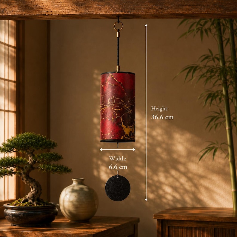Bamboo Wind Chime 9 Rods Tuned C G Am Dm Chord, Colorful Outdoor Garden ...