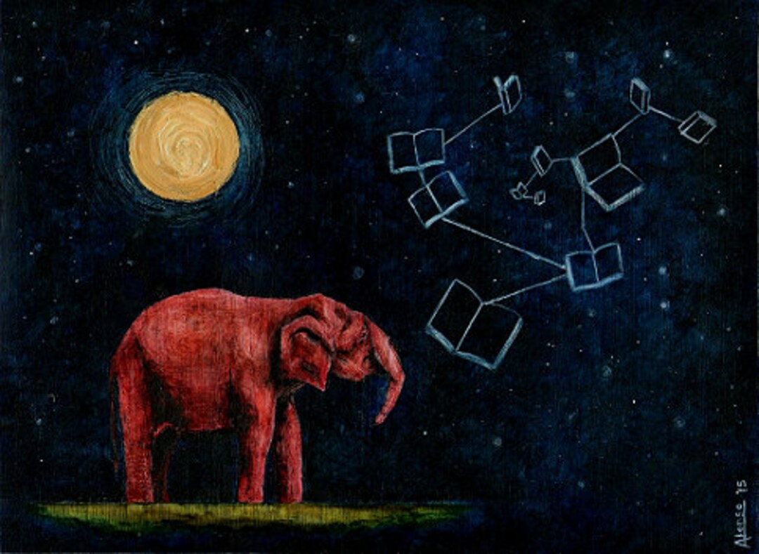 Art Print // Elephant Constellation Books // the - Etsy
