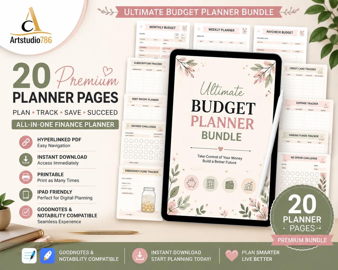 Ultimate Budget Planner Digital Bundle Finance Pages (goodnotes ...