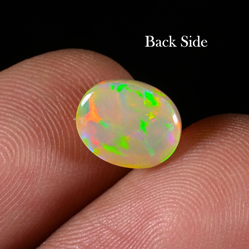 Ethiopian Rainbow Fire Opal Oval Cabochon Gemstone (2.00 Ct) for ...