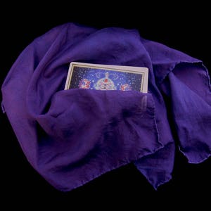 Deep Purple Tarot Cloth - Altar Cloth - Hand Dyed 20"x20"...100% Silk ...