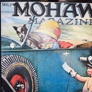 Vintage Mohawk Cover Art With Boston Terrier Print Decoupaged on Wood ...