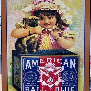 Vintage Pug Ball Blue Ad Decoupaged on Wood - Etsy