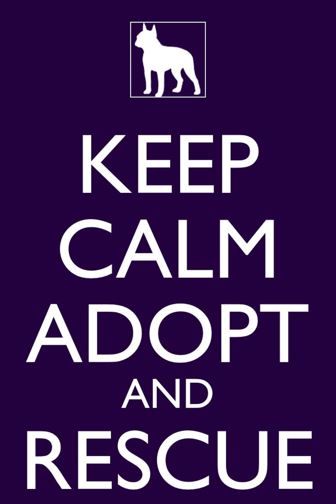 Keep Calm and Adopt and Rescue Photo Decoupaged on Wood - Etsy