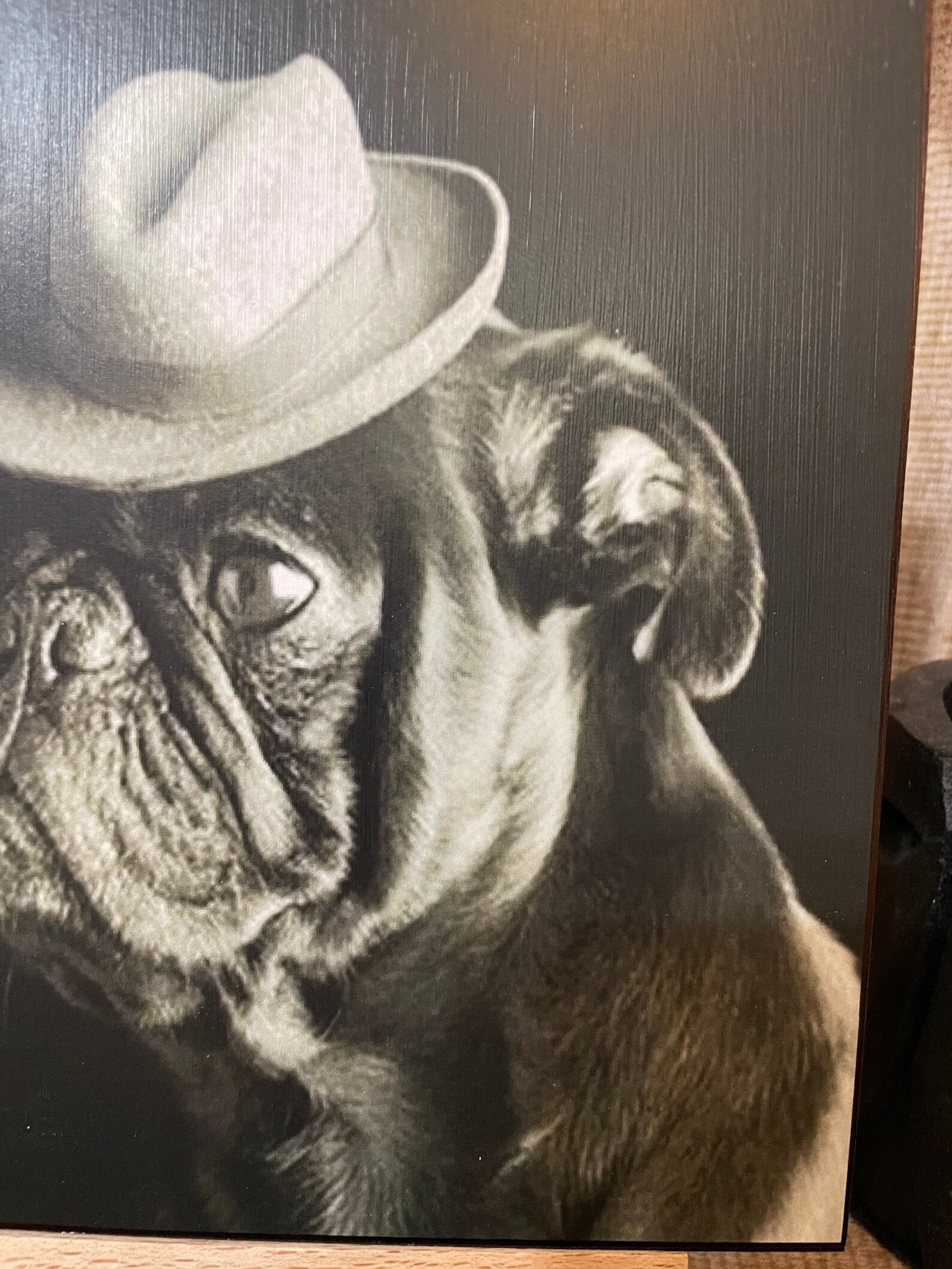Pug Smoking Cigar Print Decoupaged on Wood - Etsy