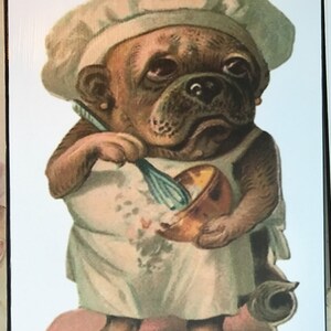 Pug Chef Print Decoupaged on Wood - Etsy