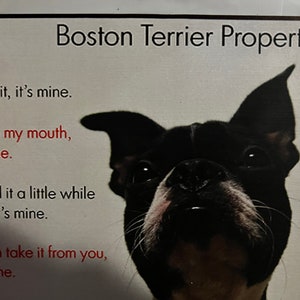 Boston Terrier Property Laws Wooden Decoupage Frame - Etsy
