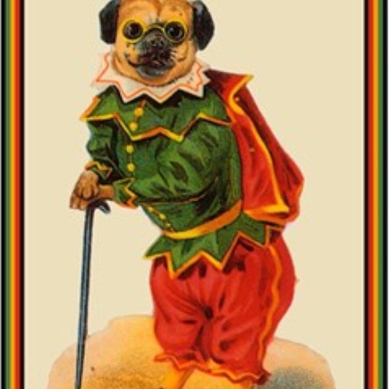 Vintage Pug Art - Etsy