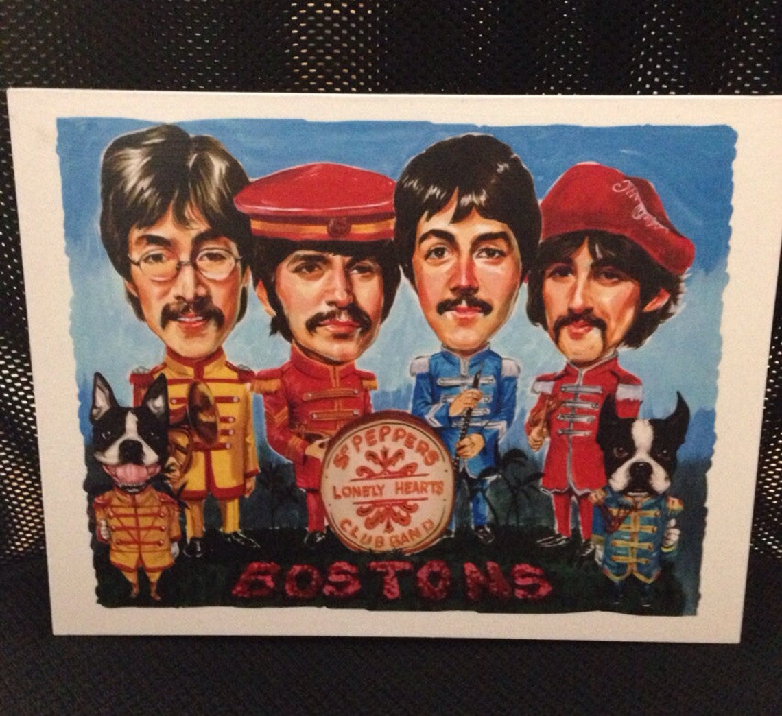 The Boston Terrier Beatles in the Sgt. Lonely Hearts Club Band - Etsy
