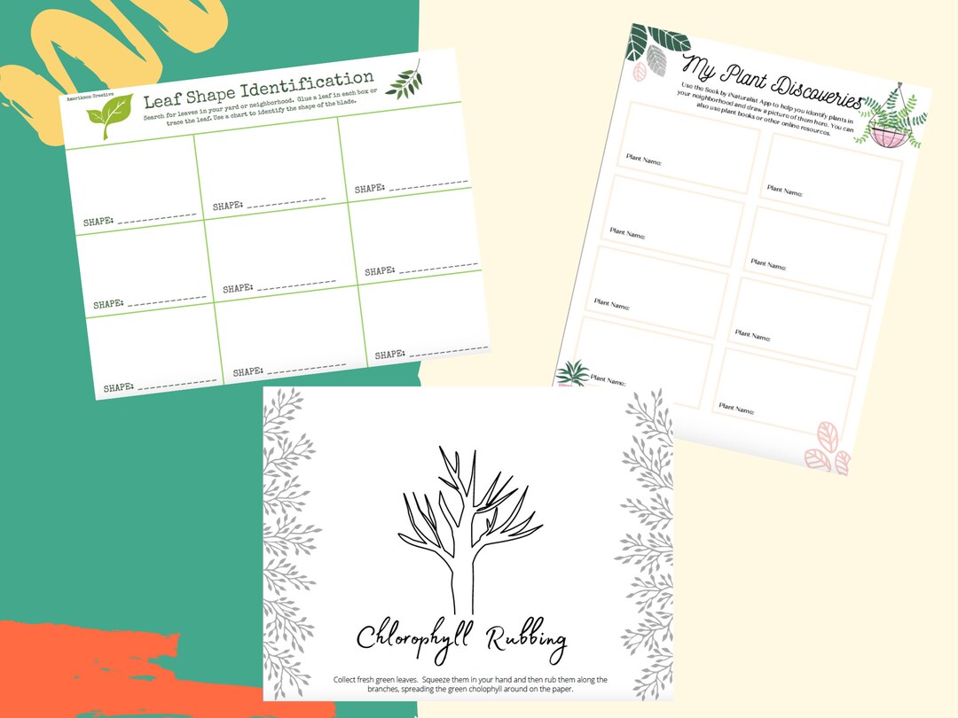 Plant and Leaf Nature Journal Pages and Activities, Chlorophyll Rubbing ...