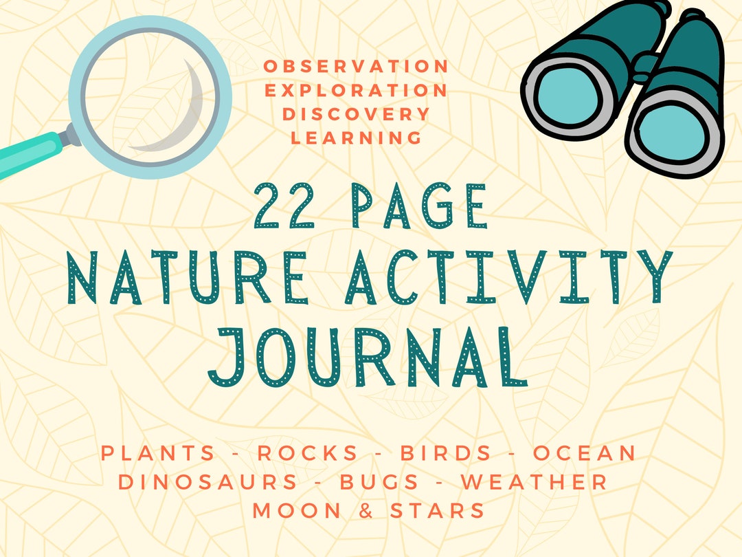 22 Page Nature Activity Journal for Kids, Homeschool, Distant Learning ...