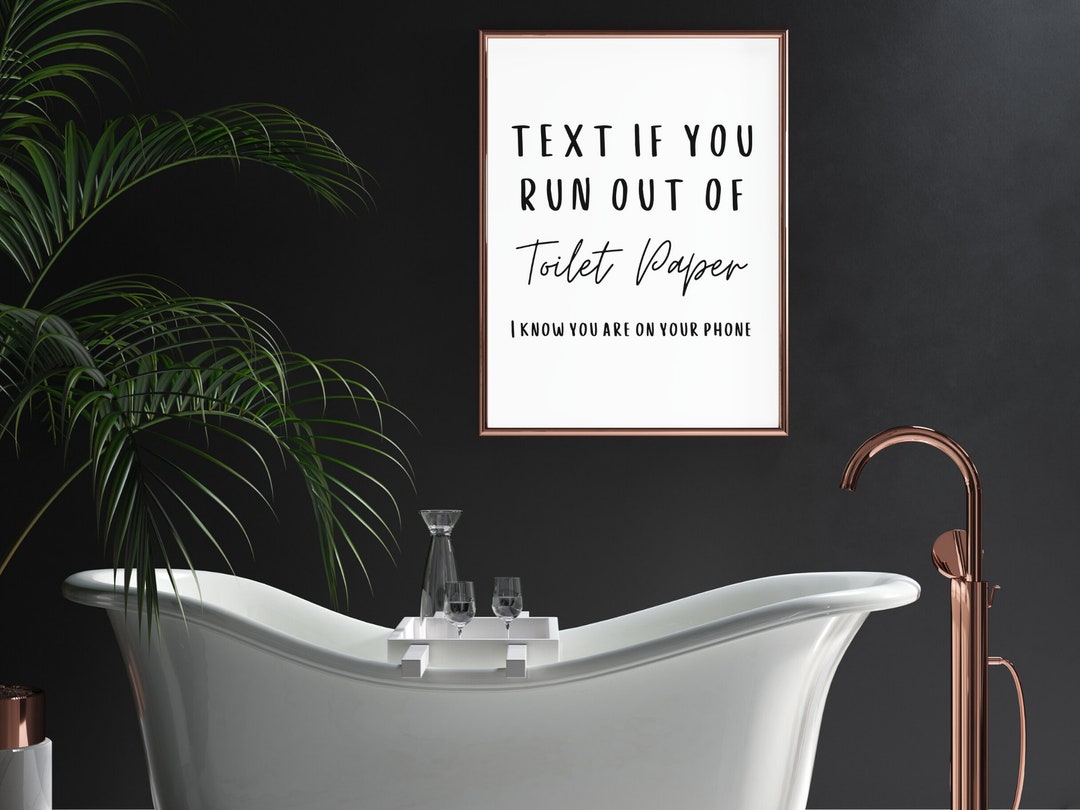 Funny Bathroom Wall Art Printable Digital Download - Etsy