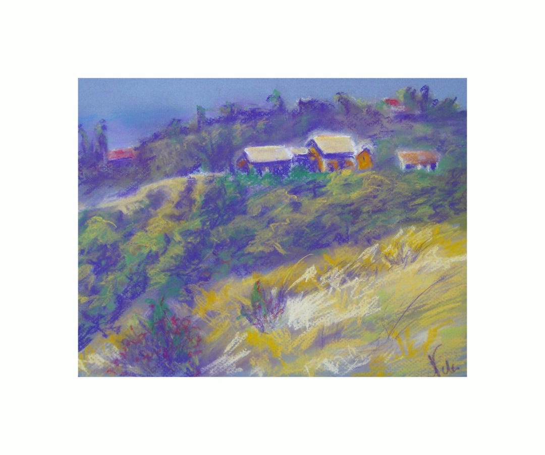Original Impressionism Plein Air Hills Scene California Landscape ...