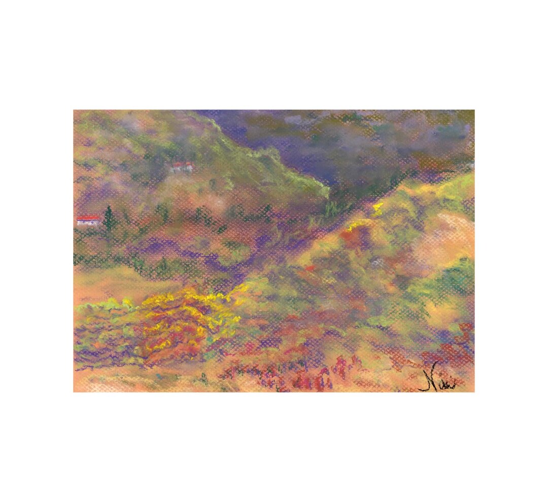 Colorful Hills California Landscape Original Decorative California ...