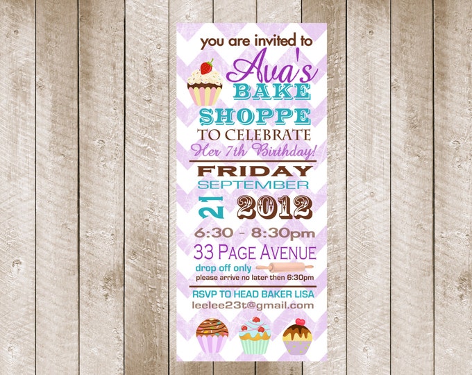 Baking Birthday Invitation - Etsy