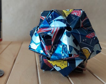 Recycled COKE Can Origami // 60 Unit Sonobe Kusudama // Unique - Etsy