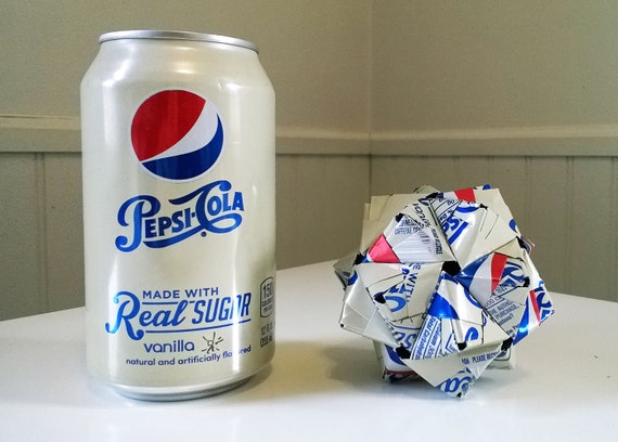 Real Sugar VANILLA PEPSI Can Art Origami Ornament // Upcycled - Etsy