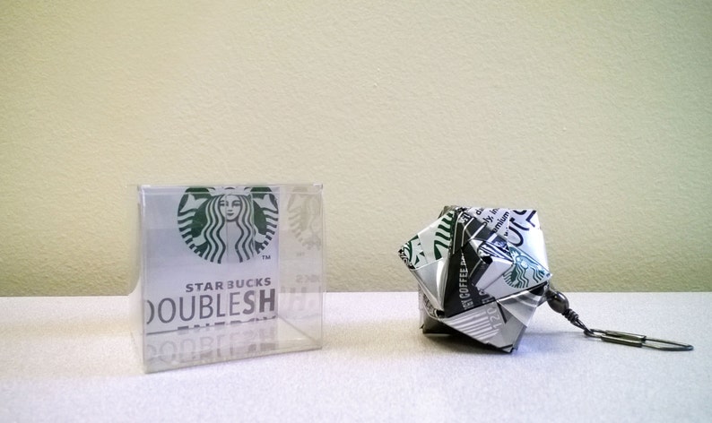 STARBUCKS Can Art Origami Ornament // Upcycled Recycled Repurposed ...