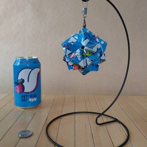 UGLY Sparkling Water Can Art Origami Ornament // Upcycled Recycled ...
