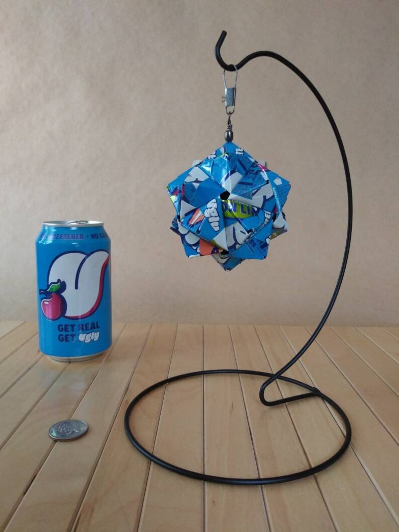 UGLY Sparkling Water Can Art Origami Ornament // Upcycled - Etsy