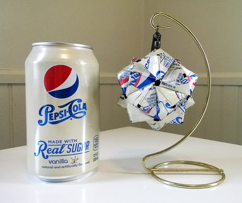 Real Sugar VANILLA PEPSI Can Art Origami Ornament // Upcycled - Etsy