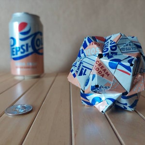 Recycled Can Art Origami, Handfolded From PEPSI SODA SHOP Cream Soda ...