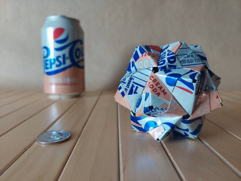 Recycled Can Art Origami Handfolded From PEPSI SODA SHOP - Etsy